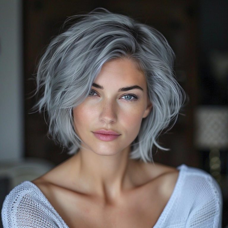 Frisuren Graue Haare Mittellang
